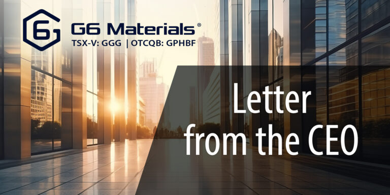 G6 Materials Shares CEO Update Letter - G6 Materials